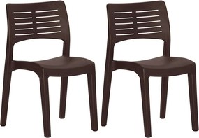 Zahradní židle 2 ks mocca polypropylen 317730