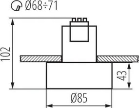 Podhledové svítidlo Kanlux MINI RITI GU10 B/W 27577
