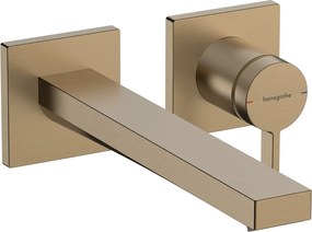 Hansgrohe Tecturis E, páková umyvadlová baterie EcoSmart+ pod omítku s výtokem 225 mm, kartáčovaný bronz, HAN-73051140