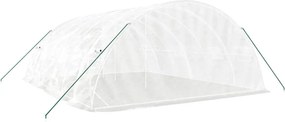 Skleník s ocelovým rámem bílý 30 m² 6 x 5 x 2,3 m 3188095