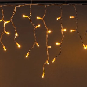Easy Fix venkovní LED rampouchy, světelné krápníky, 300 × 50 cm, teple bílá, 114 diod, bílý kabel, IP67, prodlužovací