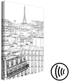 Obraz Skica Paříže (1 panel) vertikální