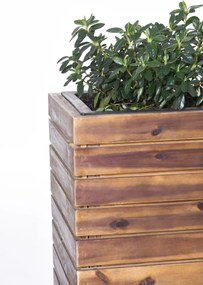 Květináč ELEMENTO, dřevo akácie, šířka 95 cm, hnědý