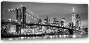 Obraz na plátně, Brooklynský most New York 120x40