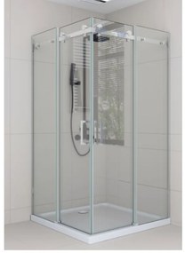 BPS-koupelny Čtvercový sprchový kout HYD-ZBD-1063 100x100 chrom/transparent
