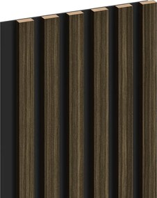 Mexen Lam-B, akustické stěnové lamely 275 × 30 cm, HDF deska 4 mm, technická dýha, eben královský, S100-275307-3015-020