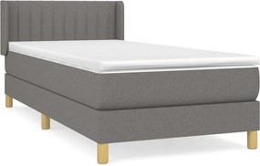 Box spring postel s matrací tmavě šedá 80 x 200 cm textil 3130386