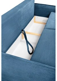 Modrá manšestrová rozkládací pohovka 218 cm Tori – Bonami Selection