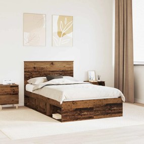 Rám postele Staré dřevo 135 x 190 cm Masivní borové dřevo 3409370