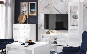 Casarredo - Komfort nábytek Obývací stěna, sestava AMARA SET 3, bílá lesk
