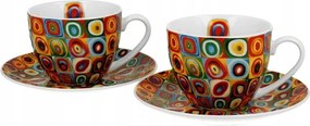 Sada 2 ks porcelánových hrnků Kandinsky Squares 270 ml vícebarevná