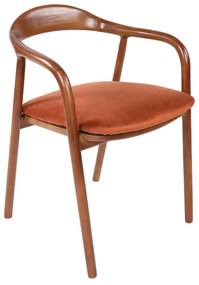 Kalune design Jídelní židle PA hnědá s oranžovou