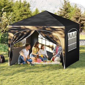 Costway Pavilon s 4 odnímatelnými bočními stěnami zahradní stan vč.