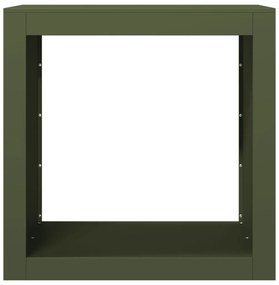 vidaXL Stojan na palivové dřevo zelený 60 x 40 x 60 cm ocel