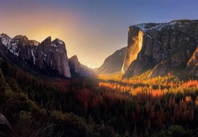 Postershop Fototapeta: Yosemite Firefall - 368x254cm