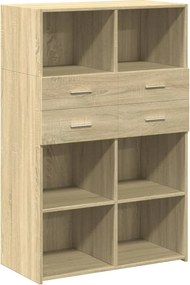 Skříň highboard dub sonoma 80 x 42,5 x 124 cm kompozitní dřevo 3281387