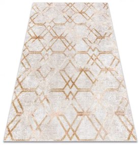 Dywany Luszczow Dětský kusový koberec MIRO 51805.804 pratelný  Geometrická, laťková mříž protiskluz, gold Rozměr koberce: 140 x 190 cm