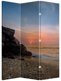 Paraván - Západ slunce na pláži (126x170 cm)