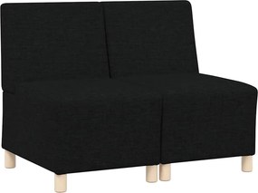 Modulová sedačka bez opěradel 2 ks Černá textil 3399750
