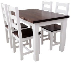 Via-nábytek Jídelní stůl S2 80 x 140 cm Povrchová úprava: Bílá/hnědá