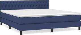 Box spring postel s matrací modrá 180x200 cm textil 3140319