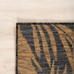 Černý/hnědý kulatý vnitřní a venkovní koberec ø 160 cm Mira 1451 – Ayyildiz Carpets