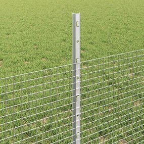 Svařovaná drátěná plotovina s tyčkami 10 x 0,5 m Stříbrná 3336314