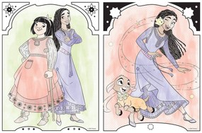 JIRI MODELS Maluj vodou A4 Disney Přání omalovánky 0