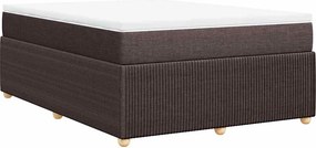 Box spring postel s matrací tmavě hnědá 140x190 cm textil 3285570