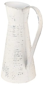 Béžový antik dekorační plechový retro džbán Jessica – 26x19x40 cm