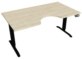 Hobis Motion Elektr. nastavitelný stůl 160x90 s pamětí - HOBIS ERGO MOTION MSE 2M 1600 Dekor stolové desky: akát, Barva kovové podnože: černá