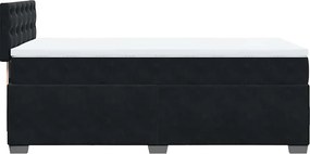 Box spring postel s matrací černá Single samet 3288775