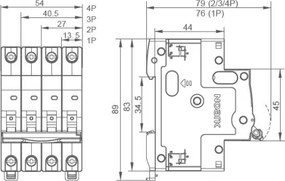 Úzký jistič NOARK EX9B40J 3P B20 110748