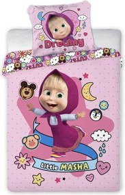 Povleceni Disney Máše a Medvěd do postýlky 135x100cm+40x60cm Faro
