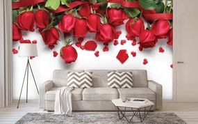 Malvis ® Tapeta Rudé růže Vel. (šířka x výška): 360 x 260 cm