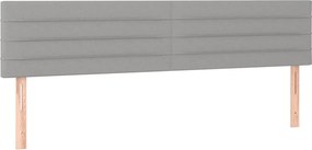 Box spring postel s matrací a LED světle šedá 160x200 cm textil 3133245