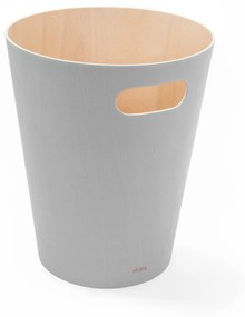 Umbra, Dřevěný odpadkový koš Woodrow 28 cm | světlo-šedý