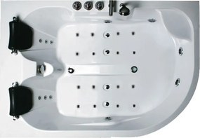 Terra Hydromasážní vířivá vana Carmen 631RH 180x120 s ohřevem vody, pravá
