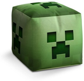 Sablio Taburet Cube Green Blocks: 40x40x40 cm