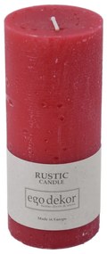 Červená svíčka Rustic candles by Ego dekor Rust, doba hoření 58 h