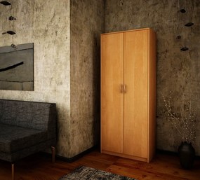 Policová skříň LUCETTE - šířka 74 cm, olše
