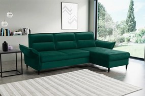 Luxusní rohová sedačka Modino, zelená Element Roh: Orientace rohu Levý roh