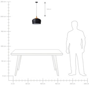 Černá stropní lampa ANGARA Beliani