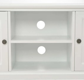 TV stolek Rudyard - bílý - dřevo | 120x30x40cm