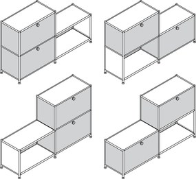 Tchibo - Kovový regál CN3 se 3 přihrádkami - barva: bílá
