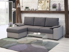 Rohová rozkládací sedačka LOCUS tmavěšedá-světlešedá - SAWANA 21 + SAWANA 84