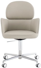 PEDRALI - Židle na kolečkách ESTER 696 DS - béžová kůže
