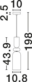 Skleněné závěsné svítidlo ve zlaté barvě ø 11 cm Murano – Nova Luce