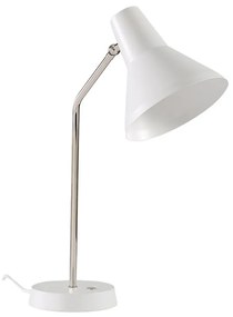 Stolní lampa Carin, bílá / chrom
