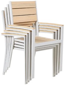 Set 4 ks zahradních židlí Praza (světlé dřevo). 1082016